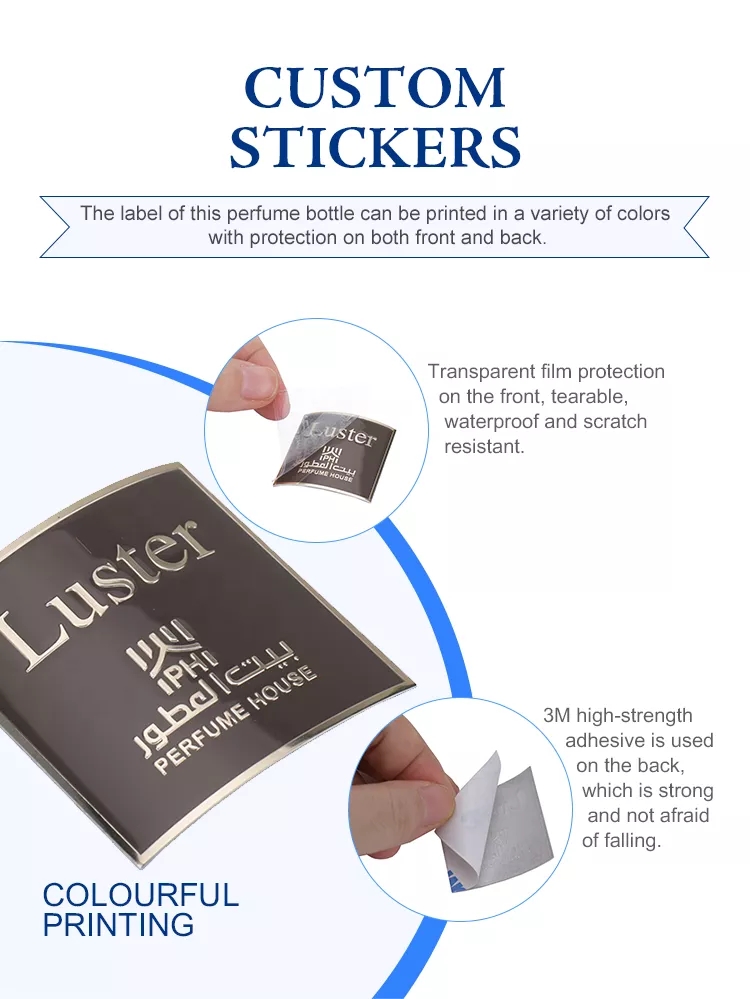 Custom Logo Waterproof Luxury Private Perfume Fragrance Sticker For ...