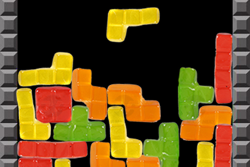 Private Label Gummy Candy Single Color Tetris Gummy Candy