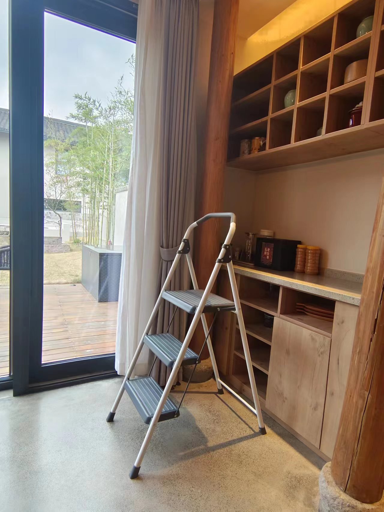 Household Folding Three-Step Iron Ladder