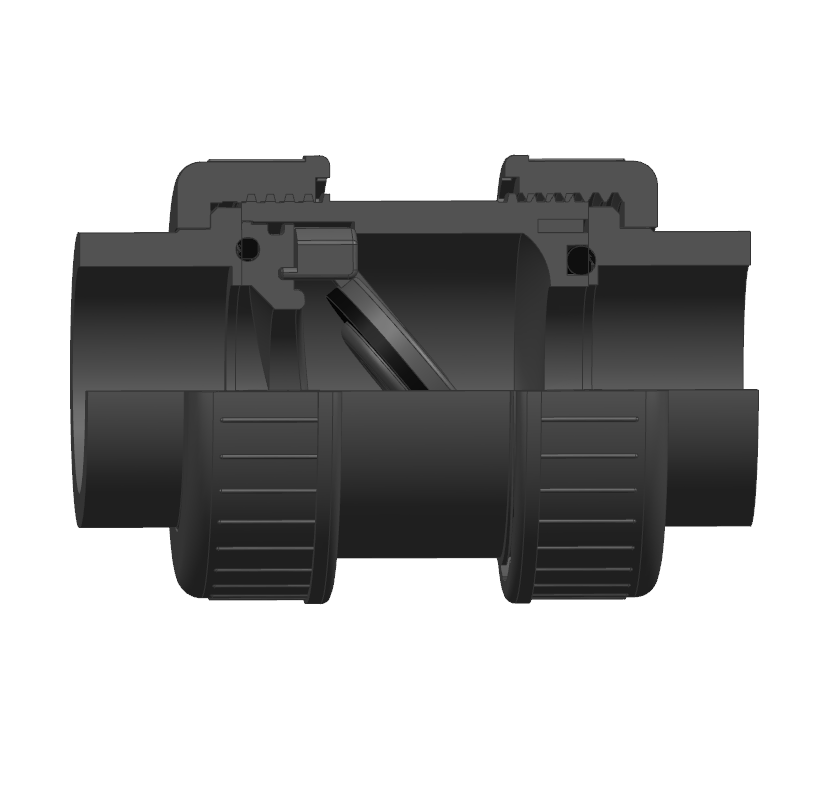 PVC Double Union Check Valve Swing Type